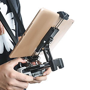 RCGEEK Tablet Stand Compatible with DJI Mavic Mini 4K / Air 3 / Mini 2 / Mini 2 SE/Mini 3 Pro/Air 2 / Mavic 3/ Air 2S Drone Remote Controller 4-11 inch Foldable Tablet Holder with Neck Lanyard