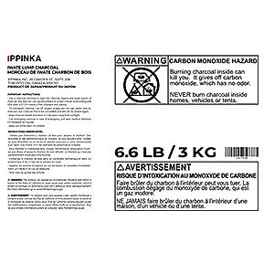 Japanese BBQ Charcoal from Iwate, 3kg / 6.6 lb of Lump Charcoal, Product of Japan