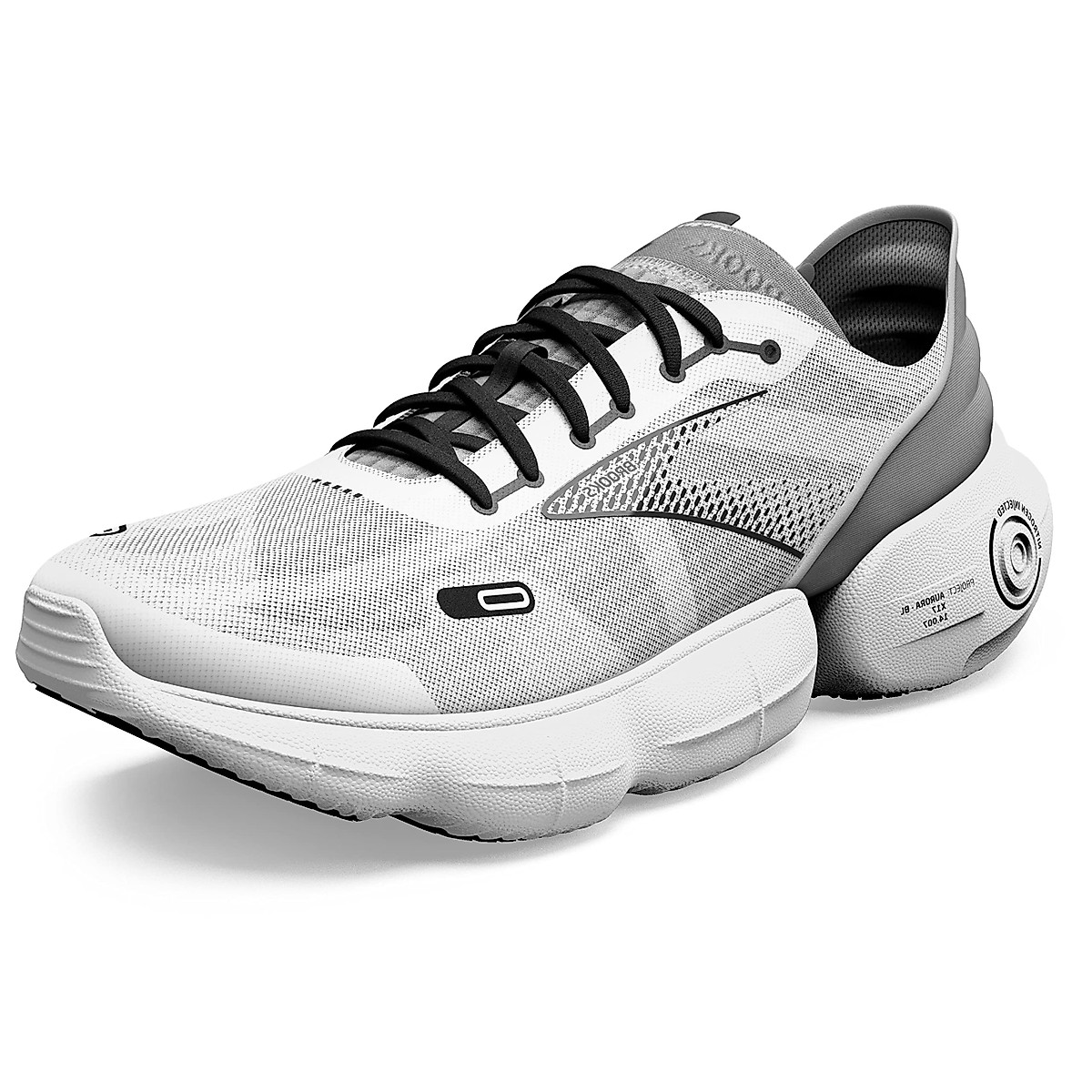 Brooks Women's Aurora Neutral Running Shoe - White/Alloy/Black - 7.5 Medium