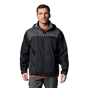 Columbia Men's Glennaker Lake Rain Jacket, Black/Grill, 3X