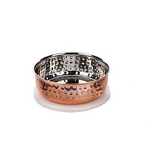 SIGNORA WARE Signoraware Food Storage Bowls - Copper Plated Stainless Steel Stackable Storage Bowl Set with airtight Lids, 3 pc Multi Size Set