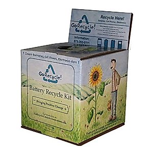 GoRecycle Large Battery Recycling Box - 50lbs Max. - Pre-Paid Return Shipping