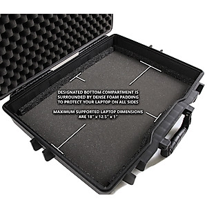 CASEMATIX 15.6 to 17 inch Waterproof Laptop Hard Case Compatible with Razer Blade Gaming Laptops 17, Stealth and More Computer Accessories Up to 17 Inches - Case Only