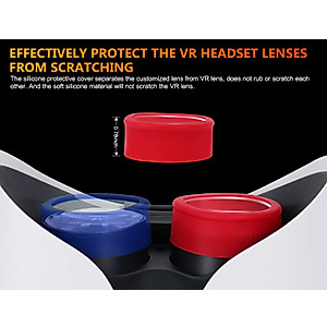 Customized Myopia Lenses Insert Compatible with Meta/Oculus Quest 2, Blue Light Blocking Lens with Silicone Protective Cover, Easy to Install & Remove, Anti-Fog Anti-Glare(Two Lenses, SPH:-4.75)