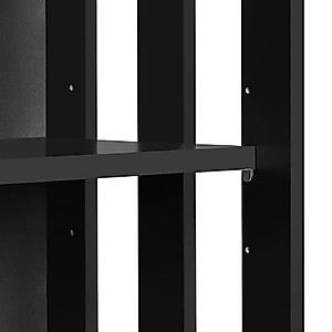 Yaheetech Sideboard Buffet Cabinet, Kitchen Storage Cabinet with Sliding Door and Adjustable Shelf, Stackable Cabinets Console Table for Living Room, Kitchen, Dining Room, Hallway, Black