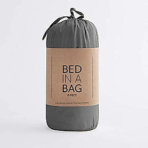 Linen Market Bed in A Bag, Gray, Twin XL, (SS-Multi-TWINXL-Gray)
