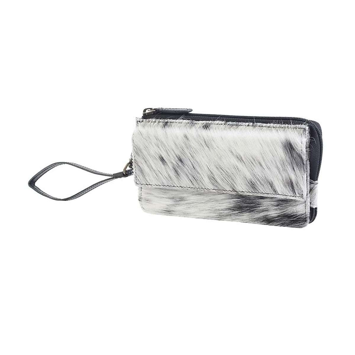 Mesmerizing Monochrome Leather and Hairon Wallet