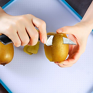 Birds Beak Paring Knife, WELLSTAR 2.75 Inch Potato Tourne Peeling Knife, Super Sharp German Stainless Steel Forged Blade and Full Tang Handle for Fruit and Vegetable Garnishing Cutting, C-Style Series