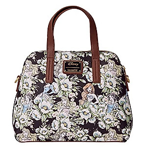 Loungefly Disney Princesses Floral All Over Print Crossbody Handbag Purse