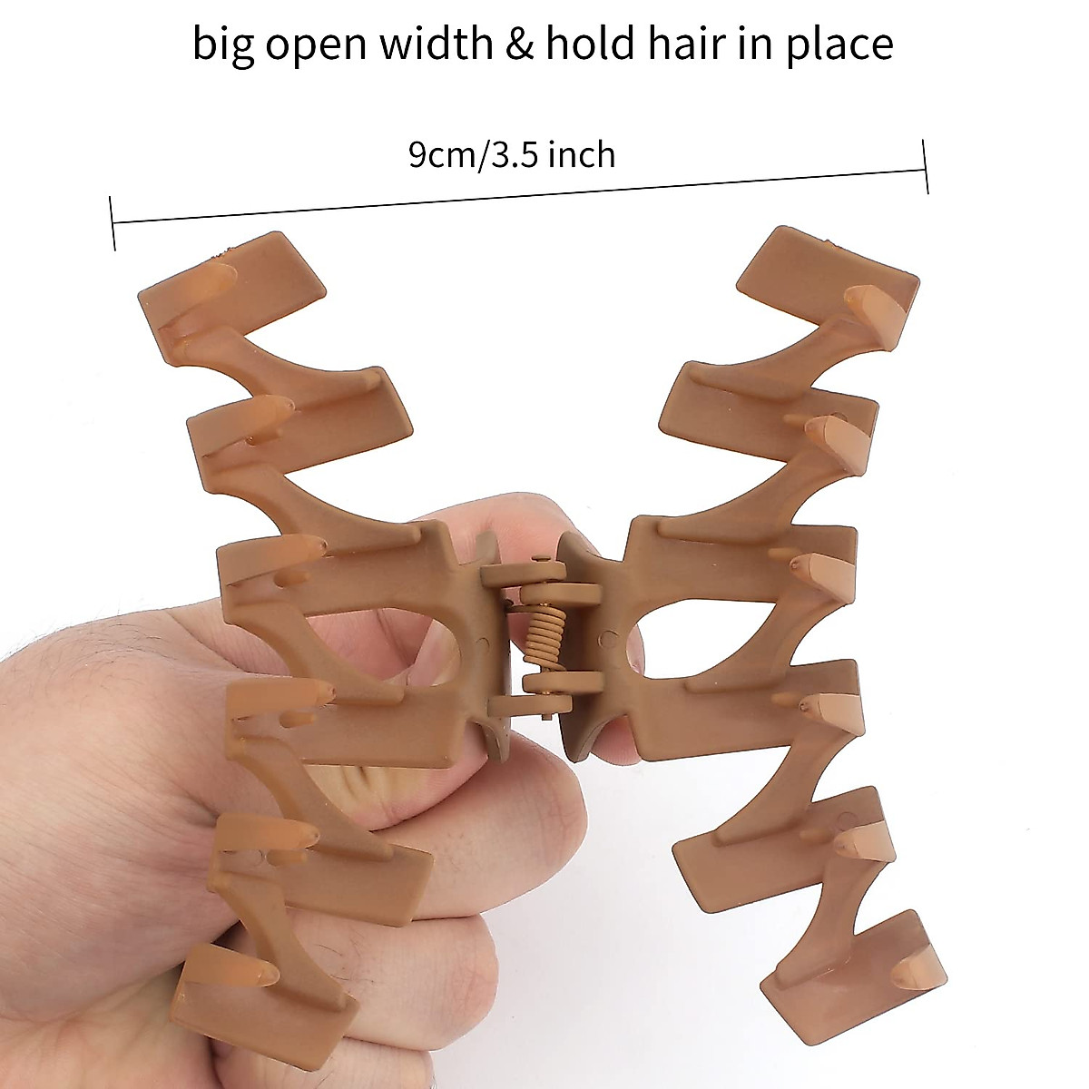 SuPoo Large Matte Claw Hair Clips for Thick Hair - 4.7" Jumbo Jaw Clamps With Strong Hold, Cute Big Hair Accessories for Women
