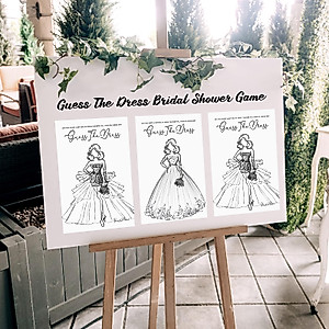 Fulmoon 30 Sets Guess the Dress Bridal Shower Games for Guests Include Wedding Shower Games Cards and Bridal Shower Pre Sharpened Pencils Fun Wedding Decorations Party Supplies Games Ideas