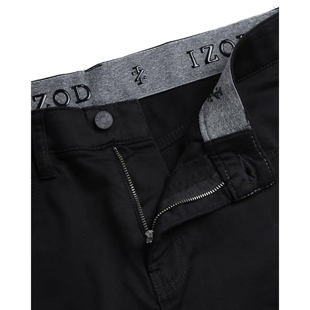 IZOD Men's Jeans - Regular Fit Comfort Stretch Knit Denim Jeans - Straight Leg Casual Pants for Men, Size 36W x 32L, Black