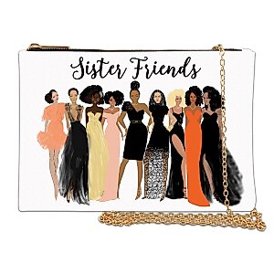 African American Expressions - Chain Purse, Sister Friends Nicholle Kobi, 10 x 7 Inch, 6 Inch Extension Cable Included, SP-02