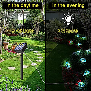Christmas Lights Outdoor Solar Flower Light Waterproof 10LED Morning Glory Solar Fairy Decorative String Lights for Gardens Home