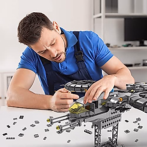 NEWABWN Star Space Raptor Attack Aircraft, War Airplane Model Spaceship Building Set for Adults, Compatible with Lego Set, Space Shuttle Fighter Military Plane Toy Gift for Boys 8-14 (887PCS)