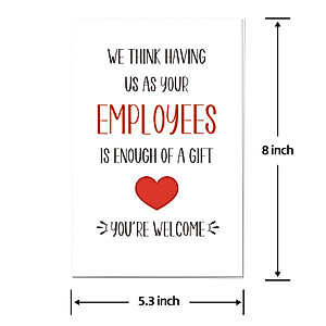 Arsagen Jokey Happy Boss's Card for Team Leader, Employer Appreciation Card, Hilarious Birthday Card for Manager, Funny Boss Day Card