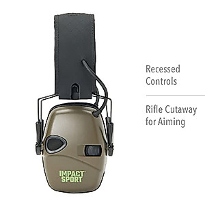 Honeywell Ademco Howard Leight Impact Sport Bluetooth 5.0 Electronic Shooting Earmuff (R-02548) Od Green