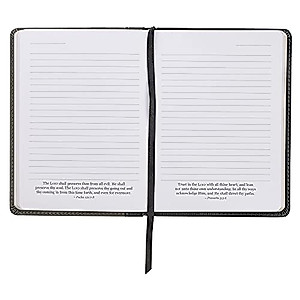 Christian Art Gifts Classic Handy-sized Journal With God Everything Is Possible Mathew 19:26 Bible Verse, Inspirational Scripture Notebook w/Ribbon, ... Flexcover 240 Ruled Pages, 5.7" x 7", Gray