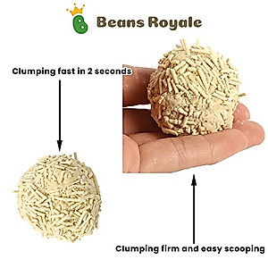 Beans Royale 2pcs Pack (6L x 2) Tofu Cat Litter, Biodegradable, Clumping Kitty Litter, Flushable,Pea Fiber,Dust Free, Odor Control, Low Tracking, Lightweight