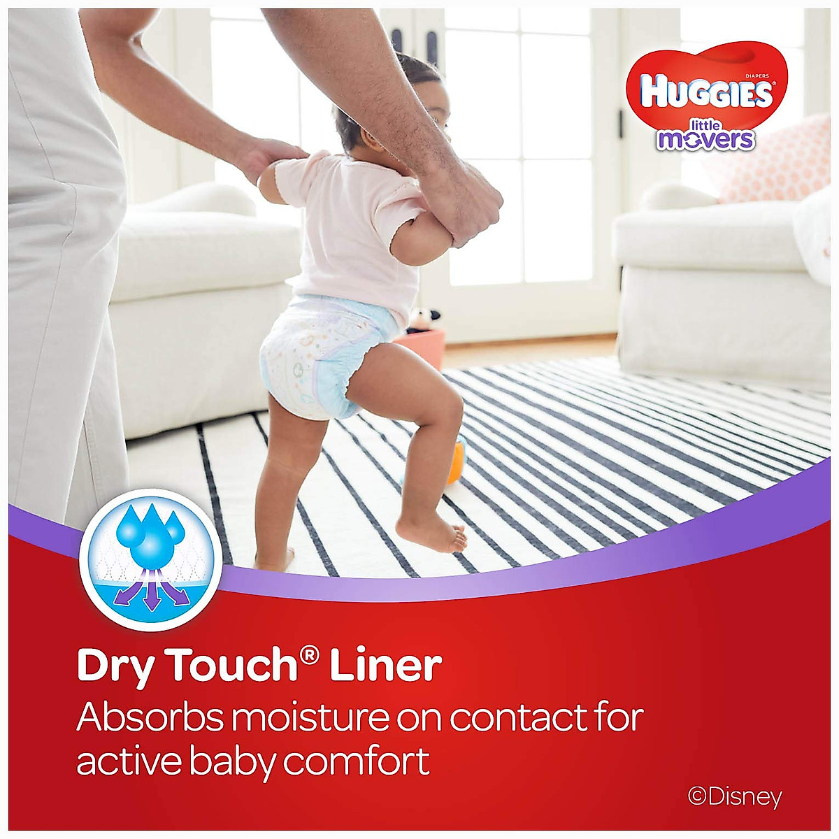 HUGGIES Little Movers Diapers, Size 6, 42 Count (Packaging May Vary)