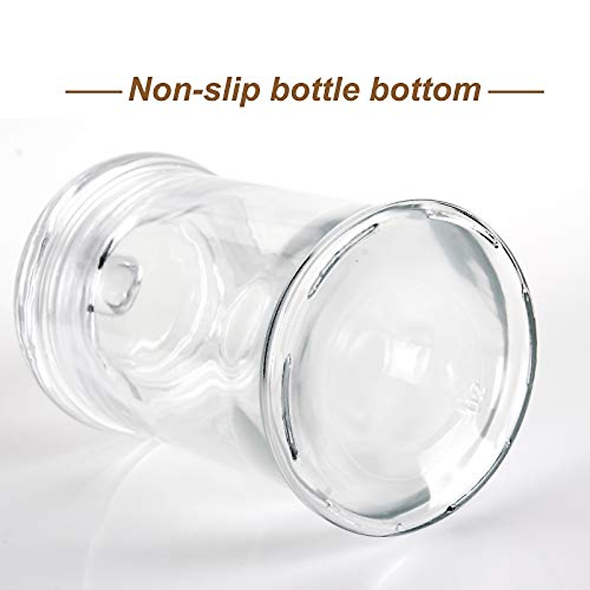 Easeen Mini Glass Apothecary Jars, Bathroom Storage Organizer Canisters for Cotton Swabs, Cotton Balls, Makeup Sponges, Bath Salts, Hair Ties, Makeup - Set of 3