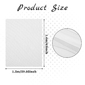 White Mesh Fabric 62 x 59-inch Slightly Stretchy Soft Mesh Fabric Netting for Netting Bag Shopping Bag, Backpack Pocket and Straps, Netting Clothes and Sewing Projects