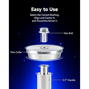 Orion Motor Tech Bearing Press Kit, 10pc Bearing Race and Seal Driver Set with Seal Driver and 9 Bearing Adapters, Seal Installer Bearing Driver Kit for Bearing Installation, with Blue Case