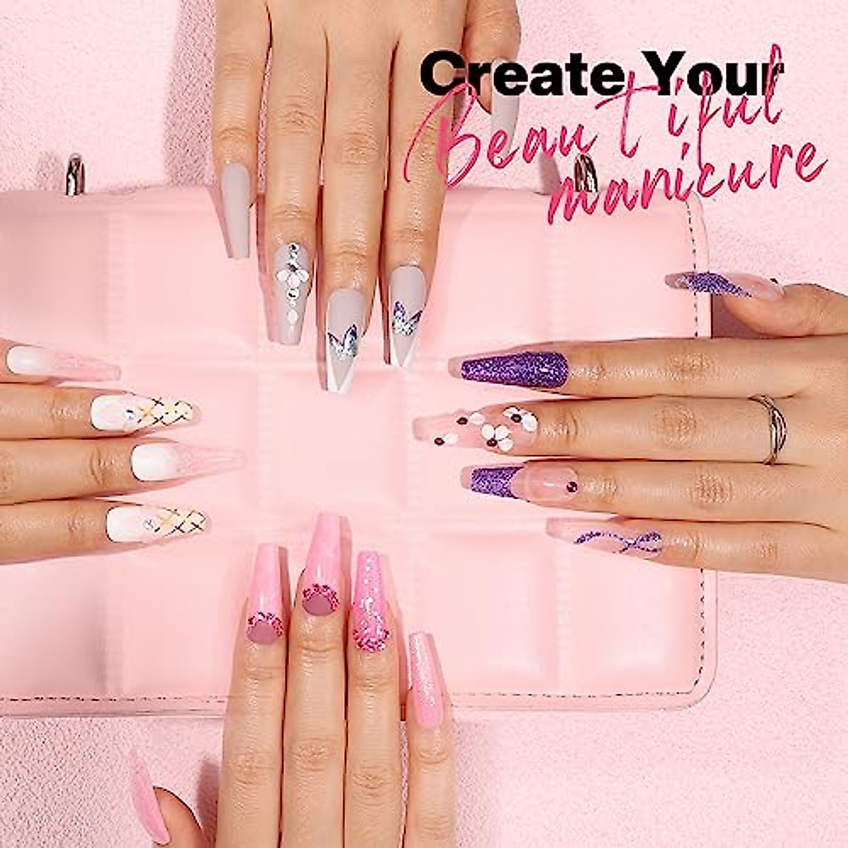 Morovan Professional Acrylic Nail Kit: for Beginners with Everything - Complete Nail Kit Set Professional Acrylic with Everything Acrylic Nail Starter kit Acrylic Nail Supplies Gifts for Women Girl