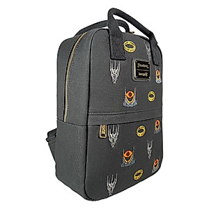 Loungefly GT Exclusive Lord of the Rings Sauron AOP Canvas Mini Backpack