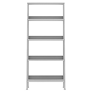 Pemberly Row 4-Shelf Wood Ladder Bookcase in White