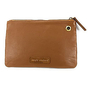 Simply Southern Leather Creme & Brown Cow Print 3 in 1 Clutch Bags With Wrist Strap