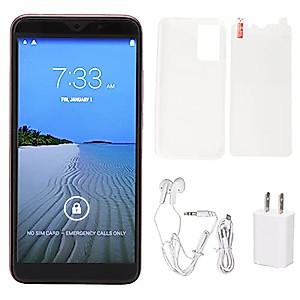 5.72 Inch Mobile Phones 2.4G 5G WiFi Gold Smartphone Unlocked for Home (US Plug)