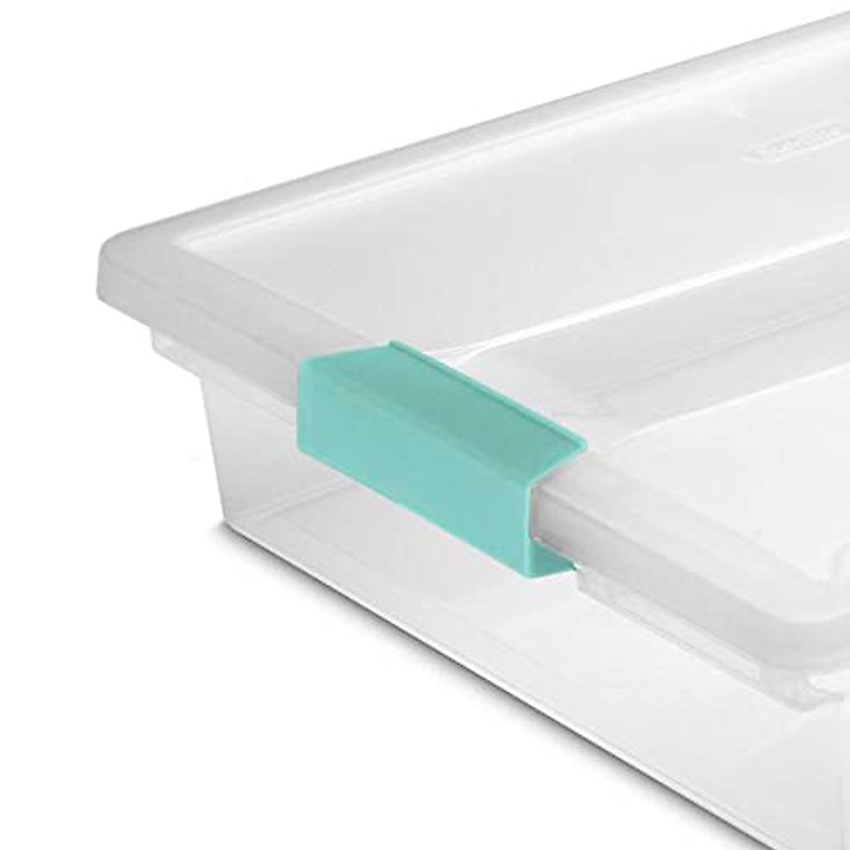 Sterilite Large Clip (12 Pack) & Small Clip (6 Pack) Clear Plastic Storage Organizer Tote Container Bin Box for Home Office Organization and Storage