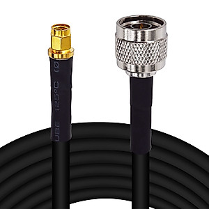 onelinkmore Lora Antenna Cable N Male to SMA Male Coax Cable 32ft 50ohm 5D-FB OD7.5 Low-Loss Extension Cable SMA to N Ultra Low Loss Cable for CDMA GSM DCS 3G 4G Mobile Signal Booster Repeater