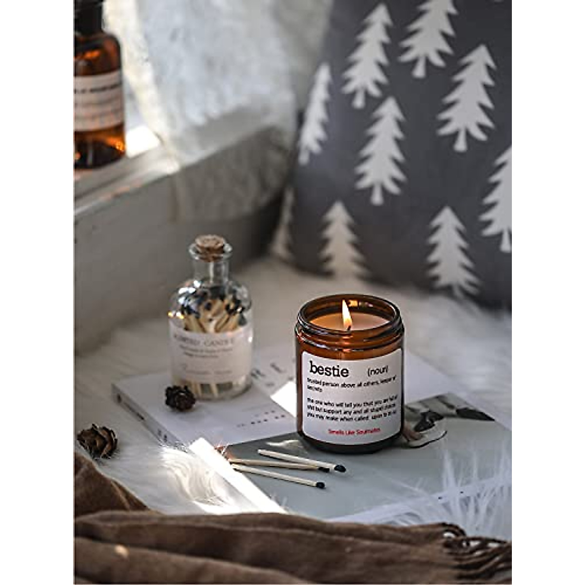 Bestie Definition Candle Best Friend Birthday Gift Funny Gift Candles Gifts for BFF, Work Bestie