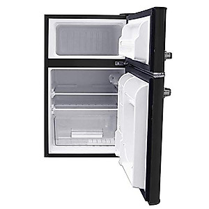 Magic Chef Retro Mini Refrigerator 3.2 cu. ft. 2-Door Fridge in Black