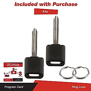 KeylessOption Keyless Entry Remote Fob Uncut Car Ignition Key For Nissan Infiniti KBRASTU15 (Pack of 2)