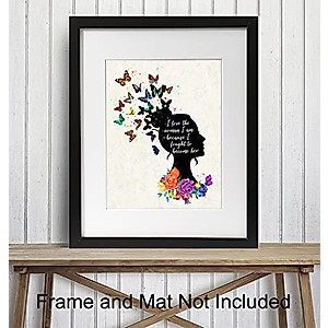Positive Quotes Wall Art & Decor - Inspirational Sayings for Wall Decor- Encouragement Gifts for Women, Best Friend, Girls, Teens - Motivational Posters - Positive Affirmations - Butterfly Boho Decor