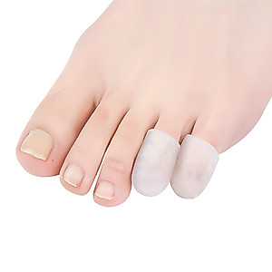 Little Toe Protectors 10 Pcs, Hoogoo Silicone Small Pinky Toe Protectors Cushion Caps Cover for Corns Toe, Blisters Toe, Sore Toe