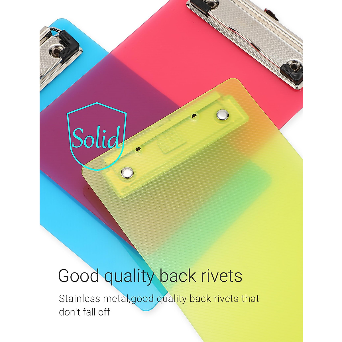 Mini Clipboard, Mymazn Small Clipboard 4.7x7.3 Inch Pretty Cute Clipboard Memo Size Pocket Clipboard Tiny A6 Clip Boards Plastic (5 Pack)