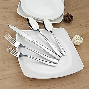 HOMMP 80-Piece Stainless Steel Flatware Set, Service for 16