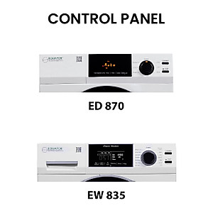 Equator Deluxe Laundry Set Digital Washer 1.9cf 110V+ Vented Dryer 4cf 110V (Side by Side)