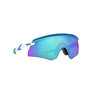 Oakley mens Oo9471 Encoder Sunglasses, Polished White/Prizm Sapphire, 36 mm US