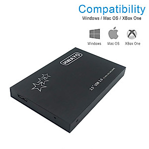 1TB External Hard Drive Portable - HWAYO 2.5'' Ultra Slim HDD Storage USB 3.0 for PC, Laptop, Mac, Chromebook (Black)