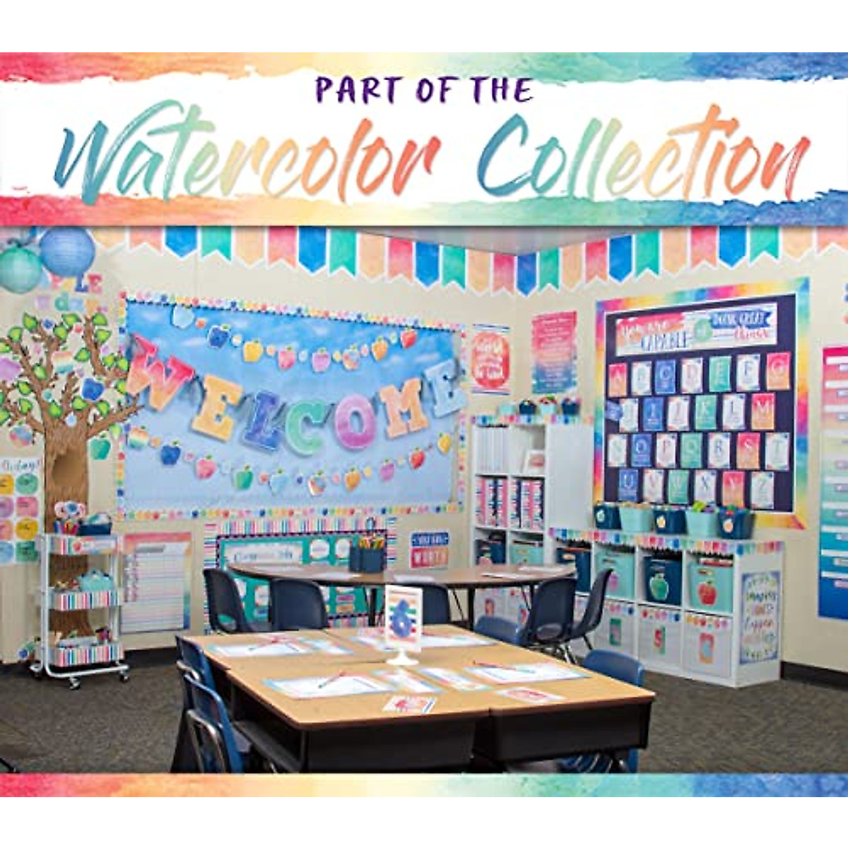 Teacher Created Resources Watercolor Labels Magnetic Accents