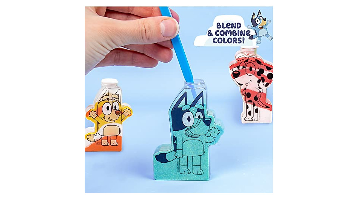Bluey Sand Art Kit with 5 Bottles & 7 Colors for Kids | Creative DIY ...