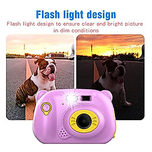 LINXHE Kids Digital Camera for Boys & Girls - 2.0 Inch Selfie Camera for Kids, 1080P Rechargeable Children Video Camera for Christmas New Year Gift (Color : Pink)