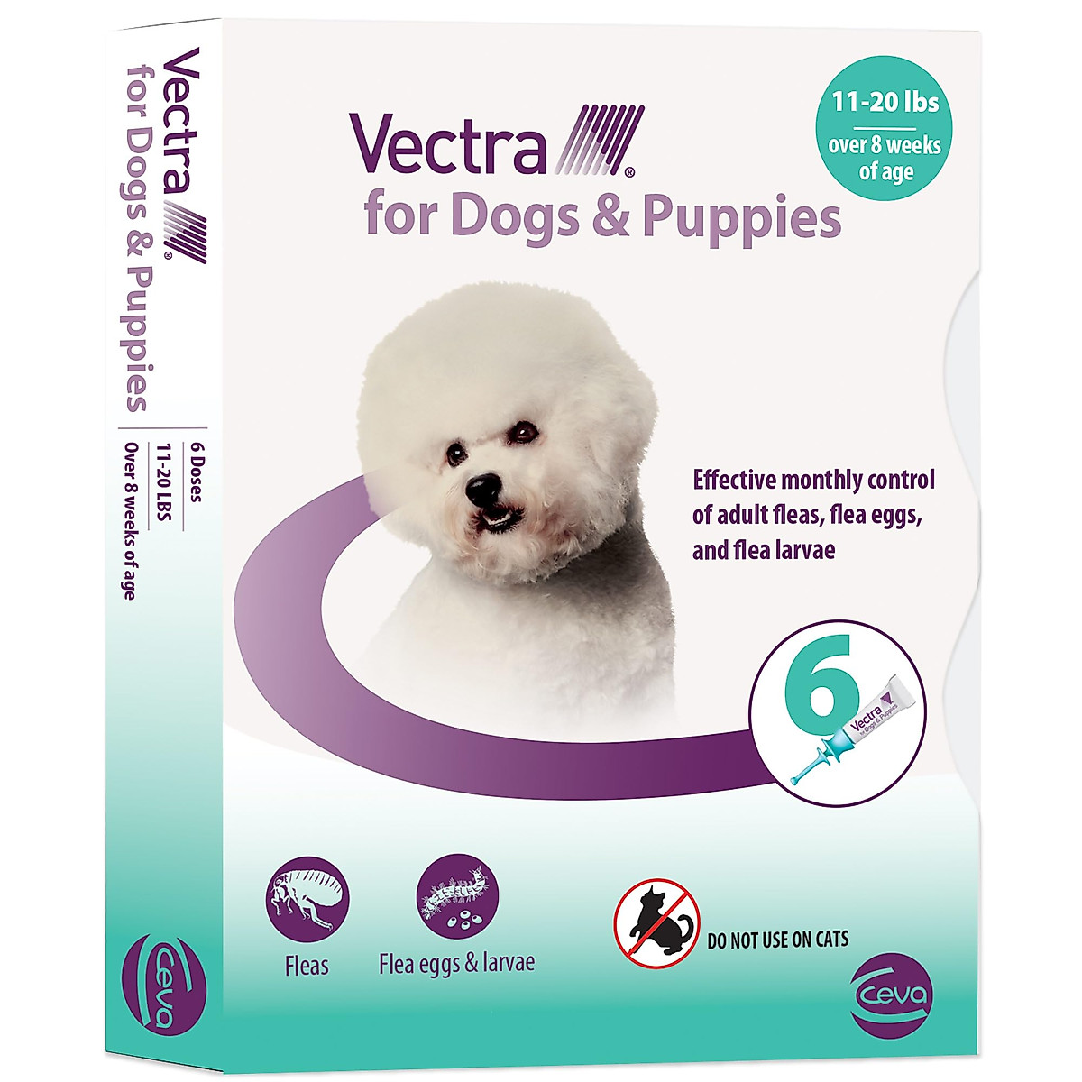Vectra® for Dogs & Puppies Flea Treatment & Prevention for Small Dogs (11 – 20 lbs.) 6-Month Supply