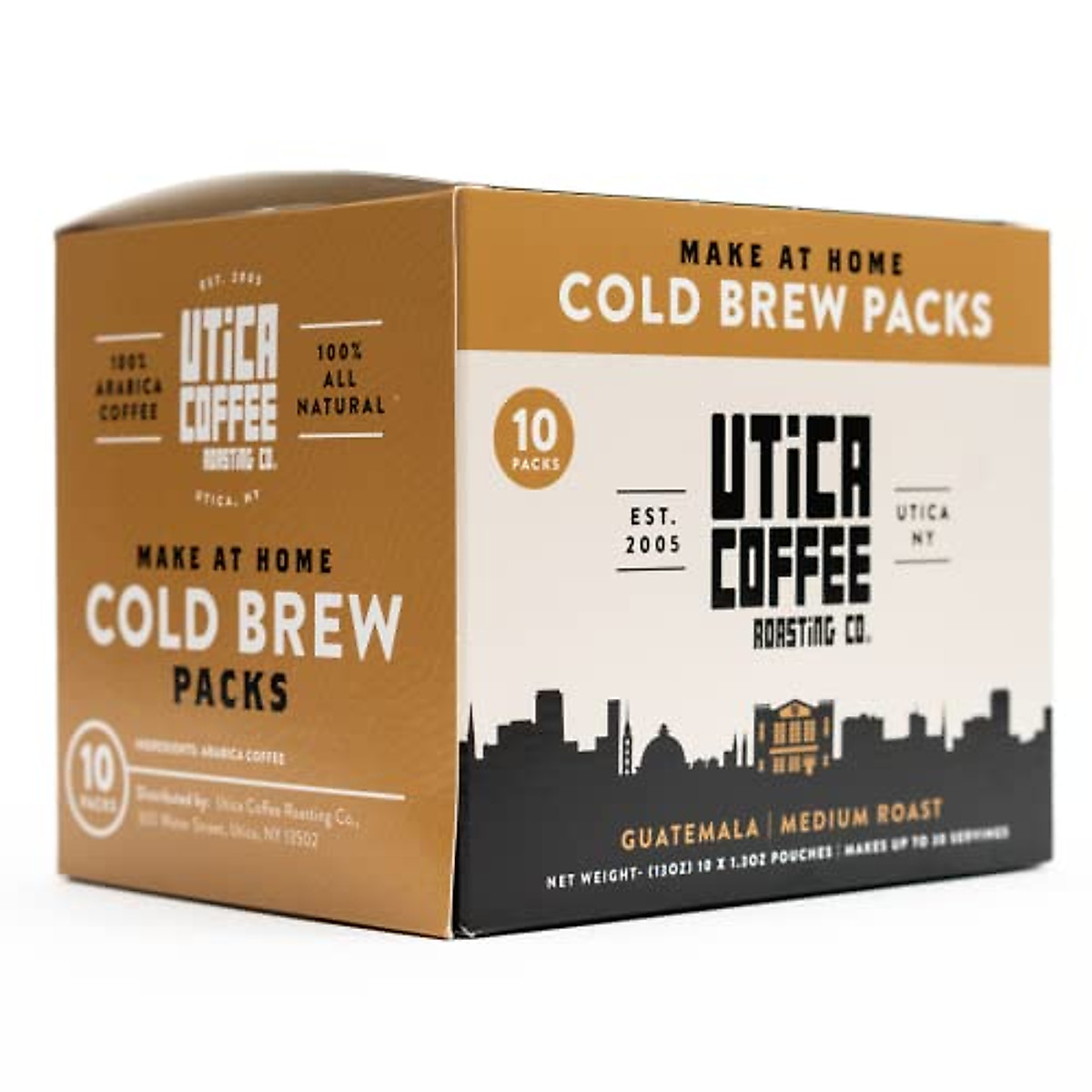 Utica Coffee Roasting Co.® Cold Brew Steeping Pouches | 10 Count, 1.3 oz Pouches | Barista Quality Cold Brew At Home