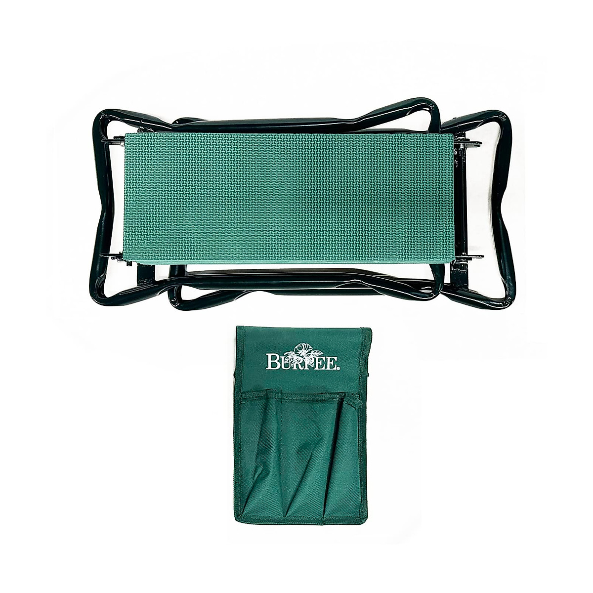 Burpee 92314 Garden Kneeler with Cushion Seat Easy to Store-Portable Outdoor Bench Foldable and Light Weight, Green
